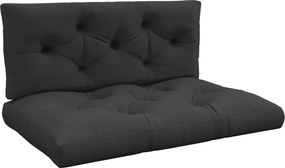 Outsunny 2místný Paletový Polštář 120cm x 80cm x 12cm s UV Ochrannou pro Zahradní Lavici, Tmavě Šedý