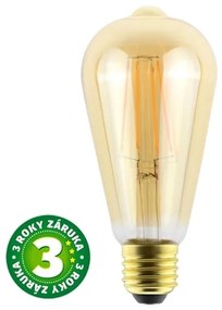 Stmívatelná prémiová retro LED žárovka E27 7W 725lm EXTRA TEPLÁ filament, ekv. 55W, 3 roky