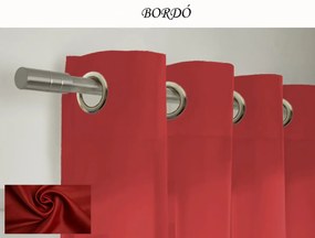 F.Tvoje  Hotový voálový barevný závěs /  záclona na kolečkách / s kroužky 145x250cm různé barvy Barva: Bordó