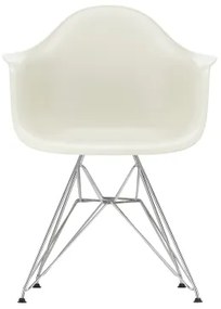 Eames Plastic Armchair DAR chrom oblázková černé na koberec Vitra