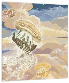 Obraz - Nebeské medůzy (30x30 cm)