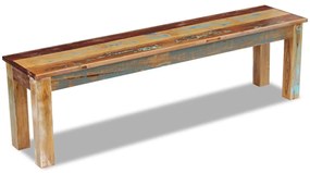 vidaXL Lavice masivní recyklované dřevo 160 x 35 x 46 cm