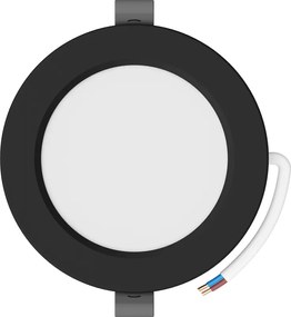 Mexen LDRR, LED stropní svítidlo na zapuštění, průměr 12 cm 12 cm, 6W, studená - 6500K, 450 lm, černá - L210-012-0665-70