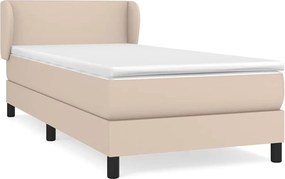 Box spring postel s matrací cappuccino 100x200 cm umělá kůže 3127180