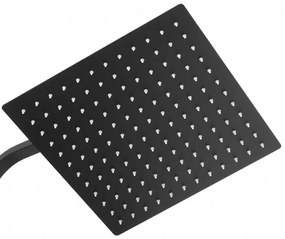 Erga Goba, sprchová souprava s termostatickou baterií a dešťovou hlavicí 30x30 cm, černá matná, ERG-YKA-BP.GOBA-THERM-30-BLK