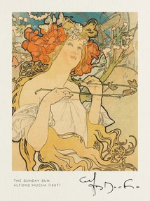 Obrazová reprodukce The Sunday Sun - Alfons Mucha, (30 x 40 cm)