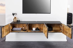 Invicta Dřevěný TV stolek WAVE 160 cm černý 43477