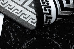Dywany Łuszczów, Kusový koberec Gloss 2813 87 greek black/grey, 280x370, černobílá, chodba / předsíň