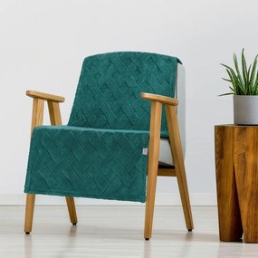 DEKA Z MIKROFLANELU CARO 70X160 CM TMAVĚZELENÁ