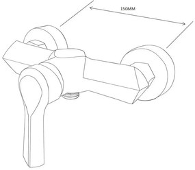 Mexen SABRE - sprchová baterie, chrom, 72140-00