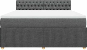 Box spring postel s matrací tmavě šedá 180x200 cm textil 3289843