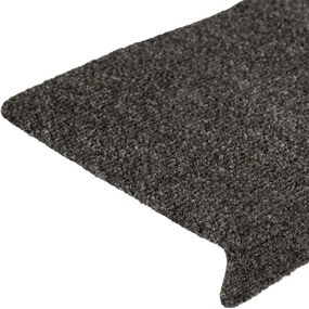 Schodové rohože samolepicí 30 ks 65 x 21 x 4 cm antracitové s obdélníkovým okrajem 3365699