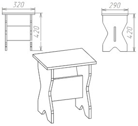 Vomaks Taburet T-1 Barva: kalvados, Materiál: tkanina - boston grey