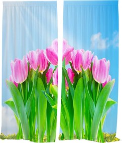 IMPAR Závěsy Tulipány (Rozměr : 140x250, Materiál: Interlock)