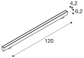 SLV 1003448 Galen 120, venkovní nástěnné svítidlo LED 34W 3000/4000, antracit, délka 120cm, IP65