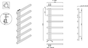 Sapho Sapho, SIERRA topné těleso 500x1000 mm, nerez mat, NR220