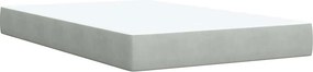 Box spring postel s matrací světle šedá 120x190 cm samet 3287692