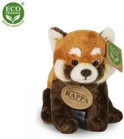 RAPPA Plyšová panda červená 18 cm / ECO-FRIENDLY / od 0 měsíců
