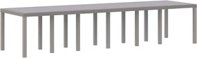 Zahradní stůl Světle šedá 350 x 100 x 74 cm polyratan 3378527