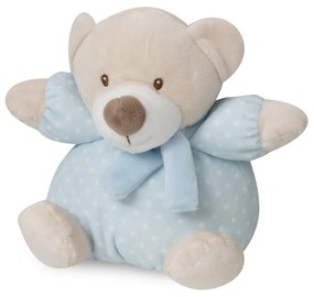 Interbaby Medvídek chrastítko plyšová hračka béžová modrá 20 cm