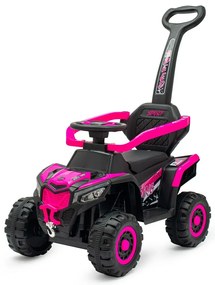 Dětské elektrické odrážedlo Baby Mix Ruggy s vodící tyčí růžové