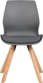 Židle Luna plast – šedá