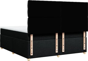 Box spring postel s matrací černá 200x200 cm textil 3291396