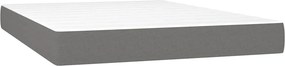 Box spring postel s matrací a LED tmavě šedá 140x200 cm textil 3135758
