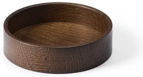 Hnědý dekorativní dřevěný úložný box ø 11x3 cm Circle S – LIND DNA