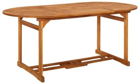 Zahradní jídelní stůl 180 x 90 x 75 cm masivní akáciové dřevo 315948