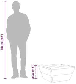 vidaXL Marketos Zahradní stoly 2 ks 60 x 60 x 30 cm impregnované smrkové dřevo