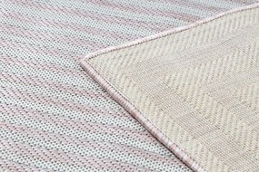 Dywany Łuszczów, Kusový koberec Sion Sisal Labirinth 22376 pink/ecru – na ven i na doma, 80x150, růžová, chodba / předsíň