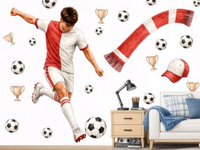 Fotbalista Slavia Praha úpravy na přání sportovní nálepky na stěnu arch 51 x 75 cm