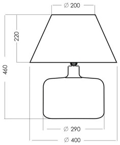 4concepts Luxusní stolní lampa PARIS Barva: Šedá