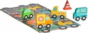 Petit Collage Robustní dřevěné puzzle Big Truck / od 18 měsíců