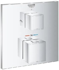 Grohe Grohtherm Cube - Termostatická baterie pod omítku pro 2 spotřebiče, chrom 24154000