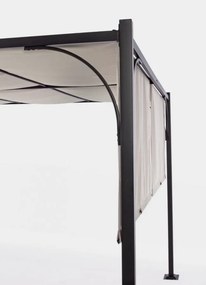 BIZZOTTO Hliníková pergola se stínící látkou GAZEBO 3x4m 0795435