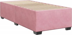 Box spring postel s matrací růžová 100x200 cm samet 3286239