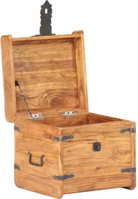 Úložná truhla 40 x 40 x 40 cm masivní akáciové dřevo 289647