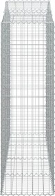 Klenuté gabionové koše 4 ks 200x50x160/180cm pozinkované železo 3145705