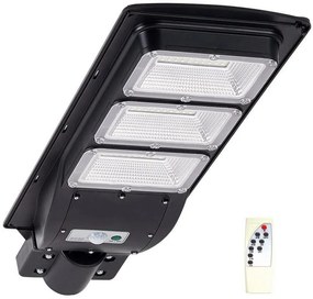 Nástěnná lampa led solární pouliční lampa se senzorem street 3xled/9w/3,2v ip65 + dálkové ovládání