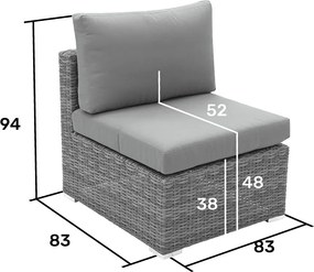 DEOKORK Ratanová variabilní sestava MALIBU  pro 5 osob (béžovo-hnědá)