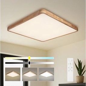 BRILAGI - LED Stmív. svítidlo WOODLINE SQUARE LED/100W/230V dub 80x80 cm + DO