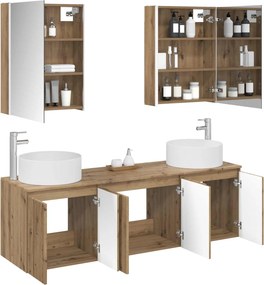 Sada koupelnových skříněk 5 ks Dub artisan Kompozitní dřevo 3406574