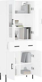 vidaXL Skříň highboard 69,5 x 34 x 180 cm kompozitní dřevo [3198539] Barva: bílá s vysokým leskem