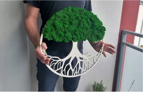 OznTo Obraz strom s mechem 40cm fuchsiový Barva: Přírodní