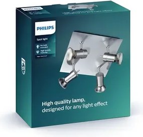 Philips Titan 4x50W hliník / bodové svítidlo / GU10