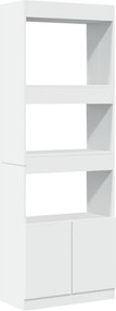 Skříň highboard bílá 63 x 33 x 180 cm kompozitní dřevo 3309600