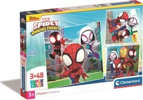Clementoni PUZZLE  Spidey a jeho úžasní přátelé / 3x48 dílků / od 5 le