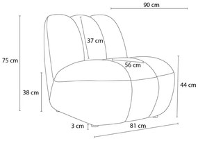 Světle šedé křeslo z textilie bouclé Janissaire – Bobochic Paris